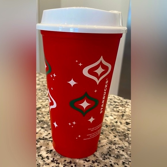 Starbucks | Dining | Starbucks Christmas Red Reusable Hot Cold Cup ...